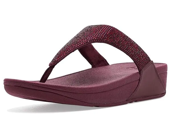 Fitflop Lulu Crystal Embellished Toe-post Sandals - Brown