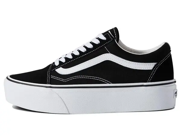 VANS Old Skool Stackform Suede/canvas Platform Sneakers - Black
