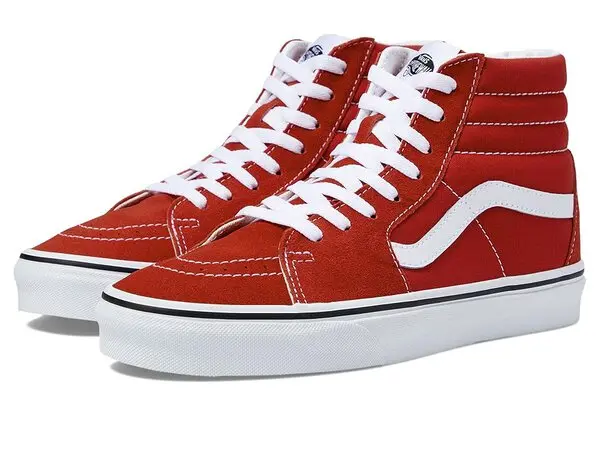 VANS Sk8-hi High Top Lace Up Sneakers - Red