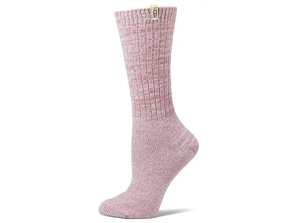 UGG Rib Knit Slouchy Crew Socks - Gray