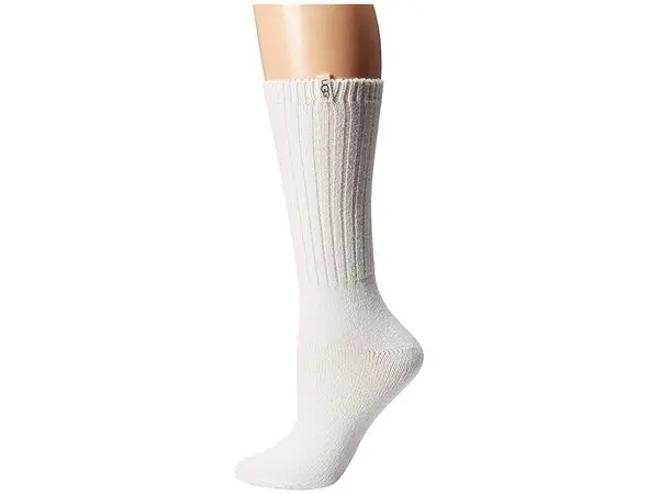 UGG Rib Knit Slouchy Crew Socks - White