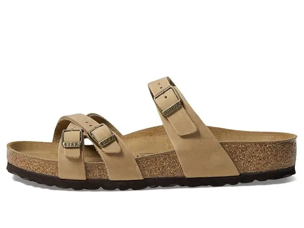 BIRKENSTOCK Franca Oiled Leather Sandals - Brown