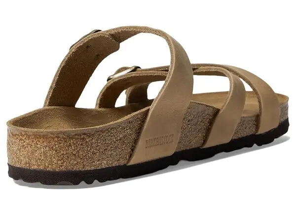 BIRKENSTOCK Franca Oiled Leather Sandals - Brown