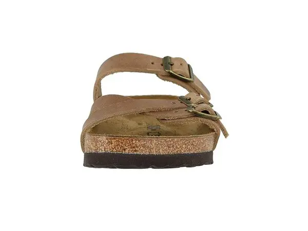 BIRKENSTOCK Franca Oiled Leather Sandals - Brown