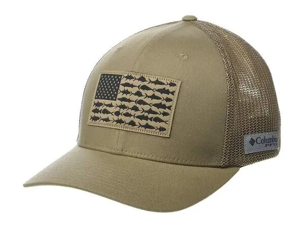 Columbia Pfg Mesh Fish Flag Baseball Cap - Bone