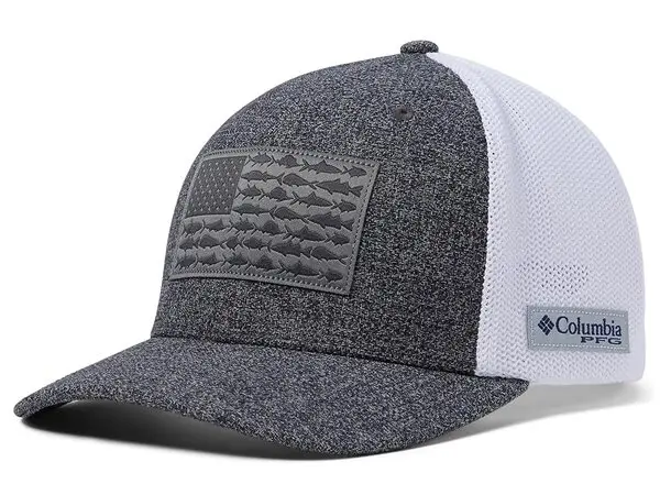 Columbia Pfg Mesh Fish Flag Baseball Cap - Gray