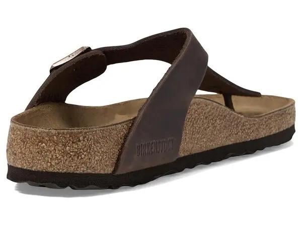 BIRKENSTOCK Gizeh Oiled Leather Thong Sandals - Brown