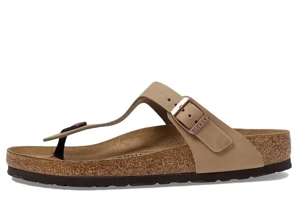 BIRKENSTOCK Gizeh Oiled Leather Thong Sandals - Brown