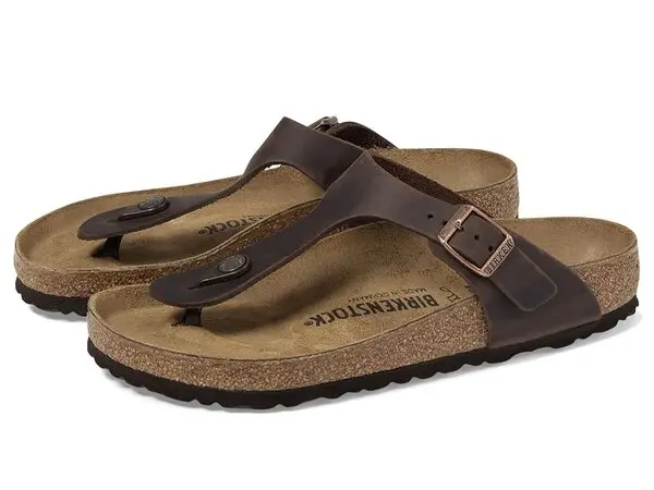 BIRKENSTOCK Gizeh Oiled Leather Thong Sandals