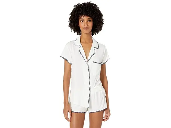 Eberjey Frida Tenceltm Modal Shorties Pj Set Pajama Sets - Eggshell