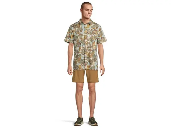 Columbia Super Slack Tidetm Camp Shirt Short Sleeve Button Up Crushed Ikat Palms - Multi