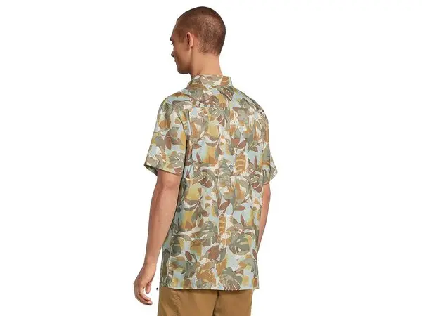 Columbia Super Slack Tidetm Camp Shirt Short Sleeve Button Up Crushed Ikat Palms - Multi