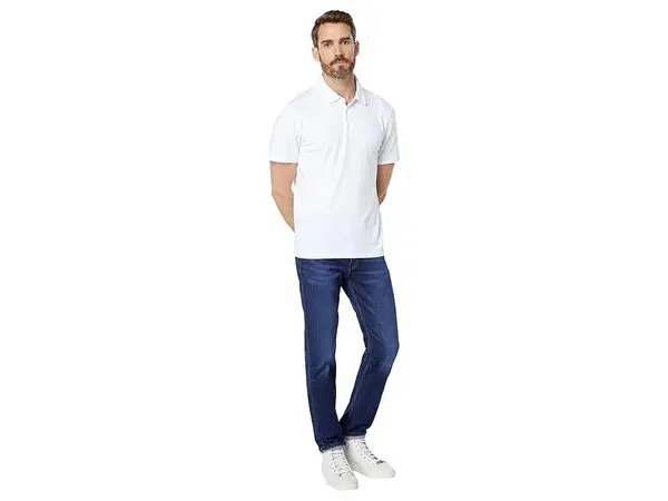 Vince Garment Dye Short Sleeve Polo Clothing Optic - White