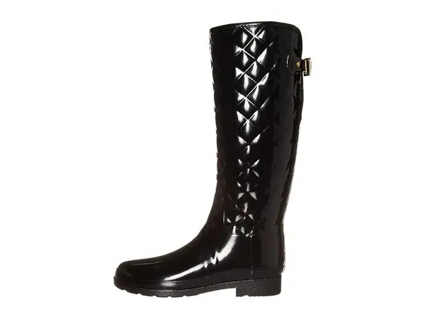 Hunter Refined Gloss Quilt Tall Rain Boots