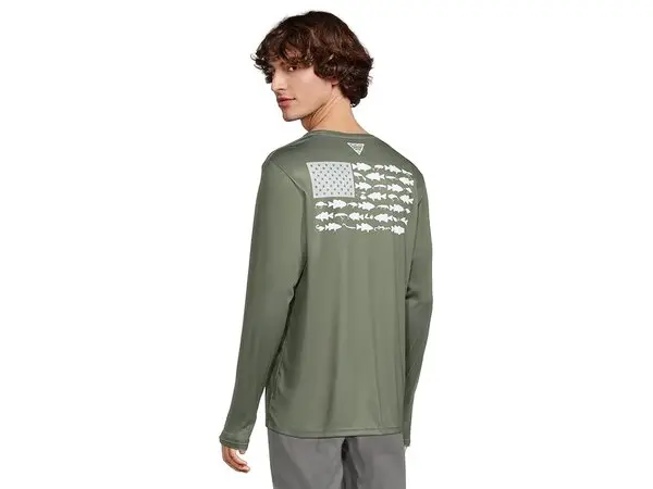 Columbia Terminal Tackle Pfg Fish Long Sleeve Shirt - Olive
