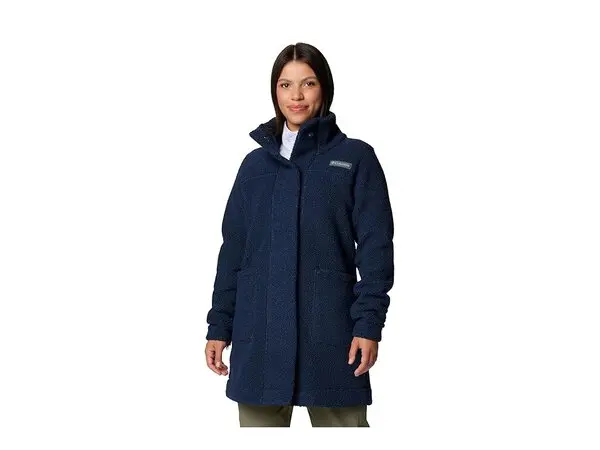 Columbia Panoramatm Long Fleece Jacket Coat - Navy