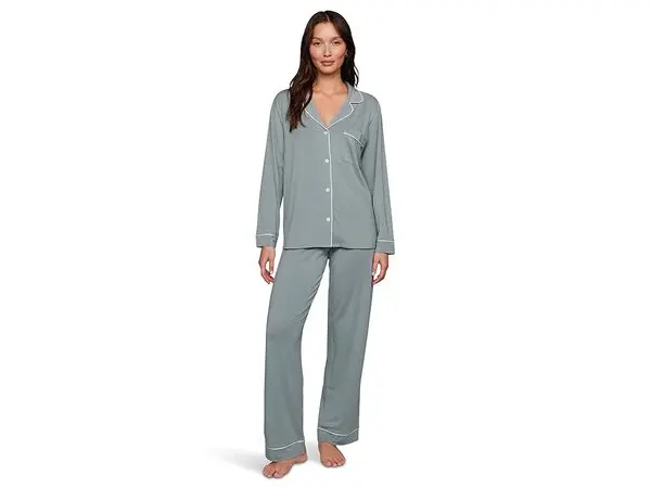 Eberjey Gisele Tenceltm Modal Long Pj Set Pajama Sets /sorbet - Black