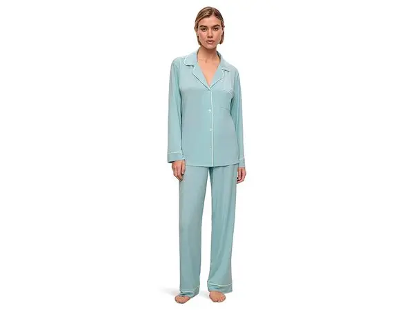 Eberjey Gisele Tenceltm Modal Long Pj Set Pajama Sets /sorbet - Blue