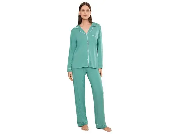 Eberjey Gisele Tenceltm Modal Long Pj Set Pajama Sets Buttercream - Blue