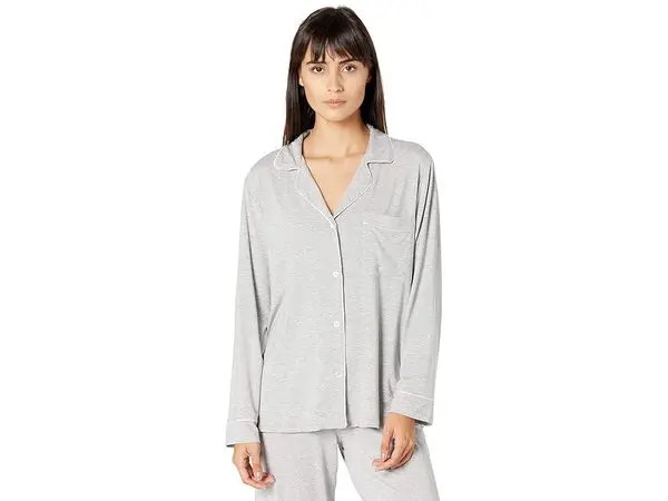 Eberjey Gisele Tenceltm Modal Long Pj Set Pajama Sets Seagrass - Gray