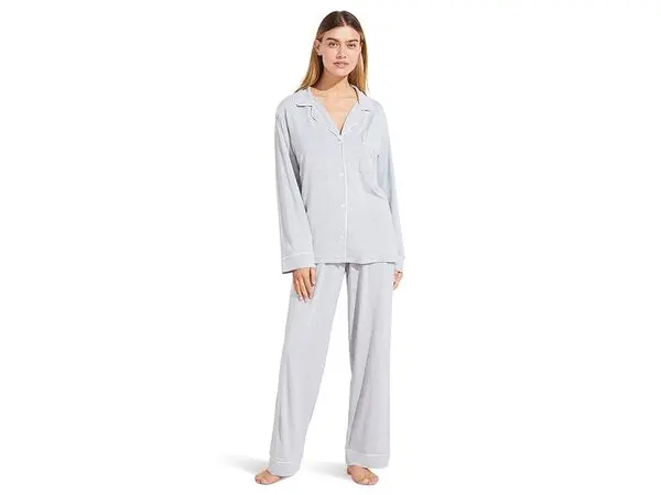 Eberjey Gisele Tenceltm Modal Long Pj Set Pajama Sets Buttercream - Gray