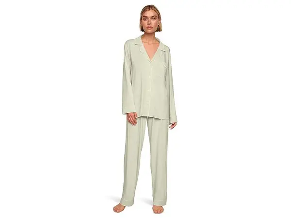 Eberjey Gisele Tenceltm Modal Long Pj Set Pajama Sets Seagrass - Green