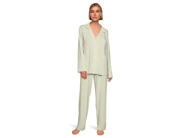Eberjey Gisele Tenceltm Modal Long Pj Set Pajama Sets Seagrass - Green
