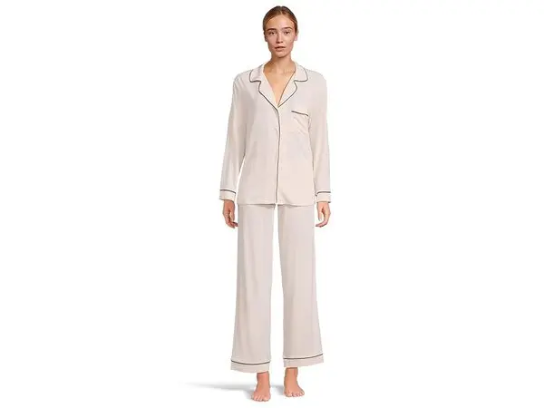 Eberjey Gisele Tenceltm Modal Long Pj Set Pajama Sets Seagrass - Pink
