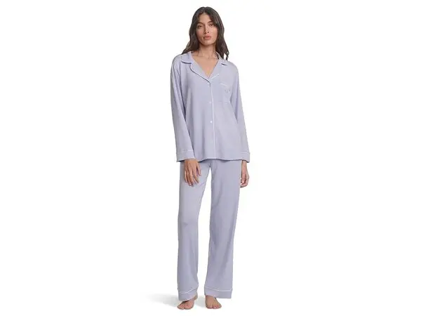 Eberjey Gisele Tenceltm Modal Long Pj Set Pajama Sets Seagrass - Purple