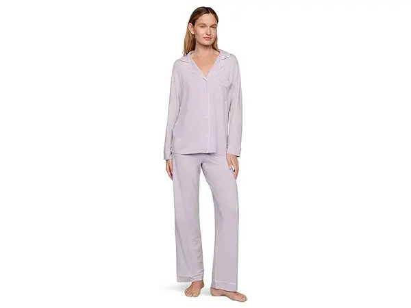 Eberjey Gisele Tenceltm Modal Long Pj Set Pajama Sets Seagrass - Purple