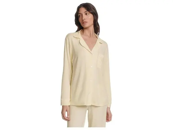 Eberjey Gisele Tenceltm Modal Long Pj Set Pajama Sets Buttercream - White