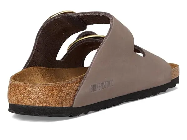 BIRKENSTOCK Arizona Big Buckle Nubuck Leather Sandals - Red