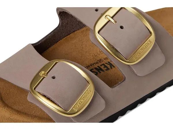 BIRKENSTOCK Arizona Big Buckle Nubuck Leather Sandals - Red