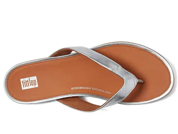 Fitflop Gracie Leather Flip-flops Shoes All - Silver