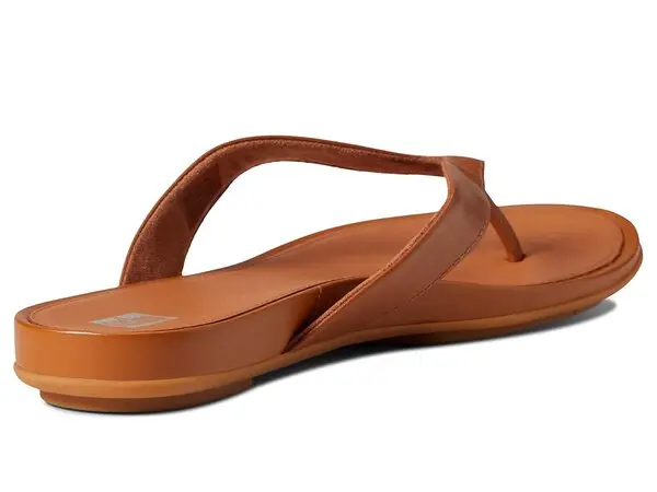 Fitflop Gracie Leather Flip Flops - Tan