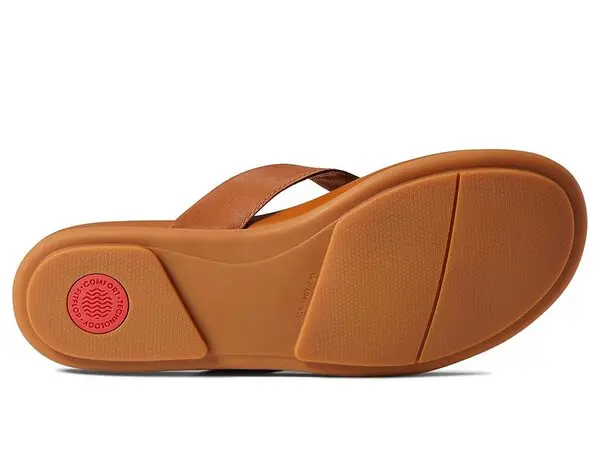 Fitflop Gracie Leather Flip Flops - Tan