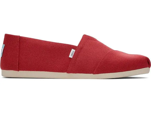 Toms Classic Alpargata Flat Shoes - Red