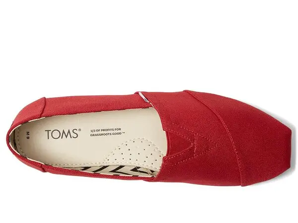 Toms Classic Alpargata Flat Shoes - Red