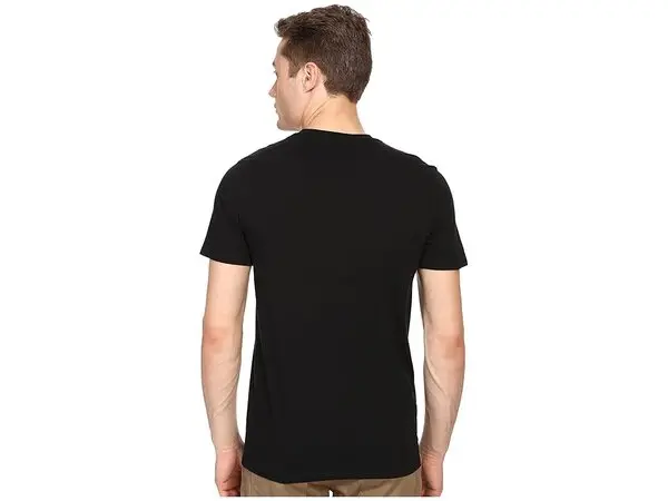 Vince Short Sleeve Pima Cotton Crew Neck Shirt Short Sleeve Pullover - Black