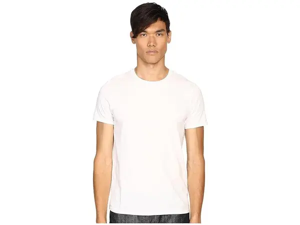 Vince Short Sleeve Pima Cotton Crew Neck Shirt Short Sleeve Pullover - White