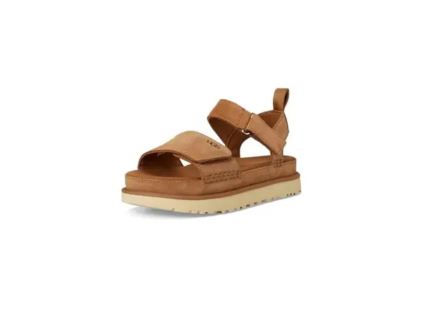 UGG Goldenstar Platform Sandals With Adjustable Straps - Brown