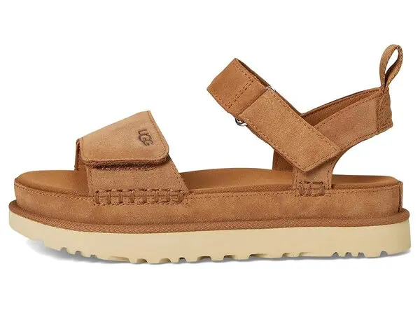 UGG Goldenstar Platform Sandals With Adjustable Straps - Brown