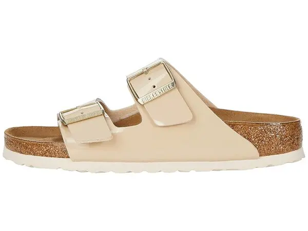 BIRKENSTOCK Arizona Patent Leather Sandals - Beige