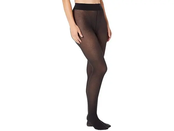 Wolford Mary Cotton Rib Tights - Black