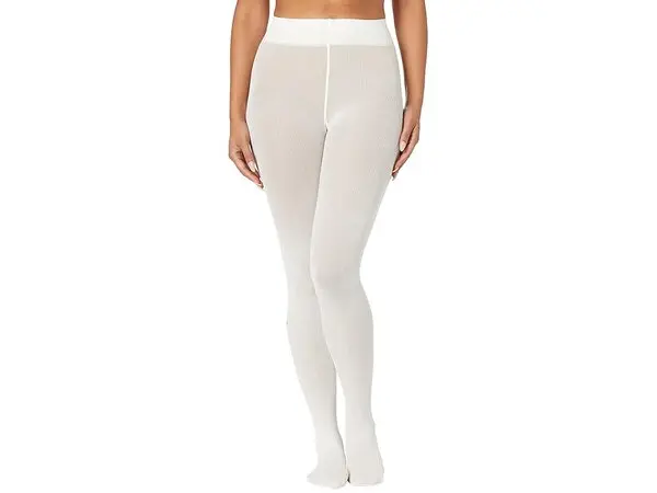 Wolford Mary Cotton Rib Tights - Khaki