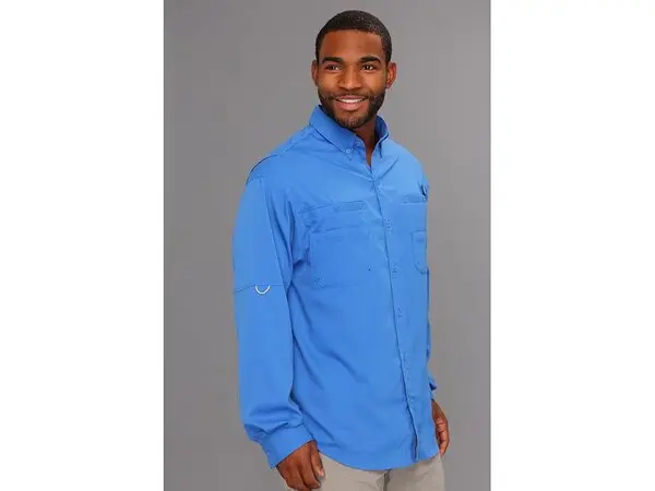 Columbia Tamiamitm Ii L/s Long Sleeve Button Up Vintage - Blue
