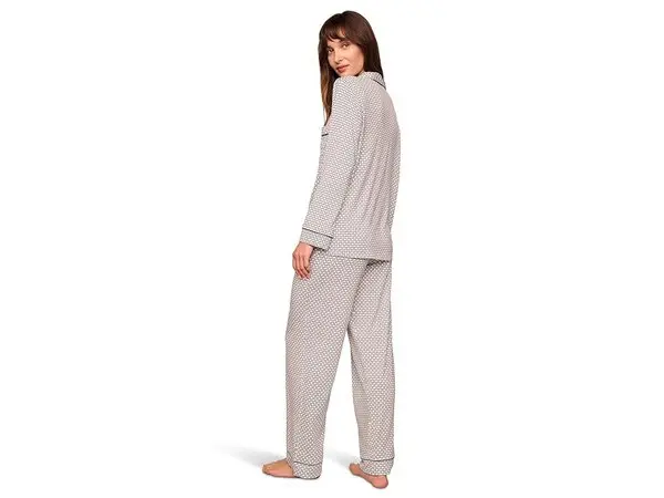 Eberjey Gisele Printed The Long Pj Set Pajama Sets Geo-sphere Dawn/navy