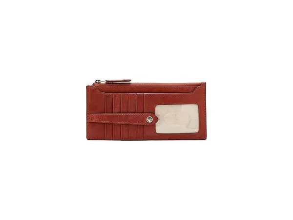 THE FRYE COMPANY Melissa Snap Card Wallet Coin Purse Persimmon - Orange