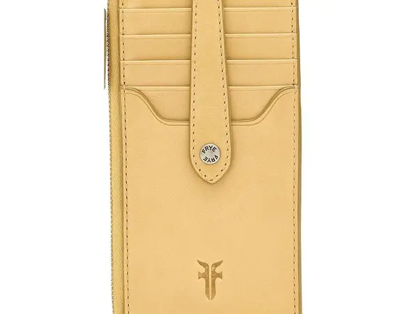 THE FRYE COMPANY Melissa Snap Card Wallet Coin Purse Light Sky - Yellow