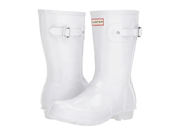 Hunter Original Short Gloss Boots - White